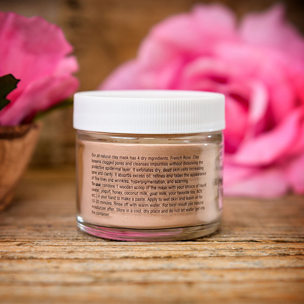 French Rose Clay Face Mask | Tone, Clear, and Detox – MION Artisan Soap Co.