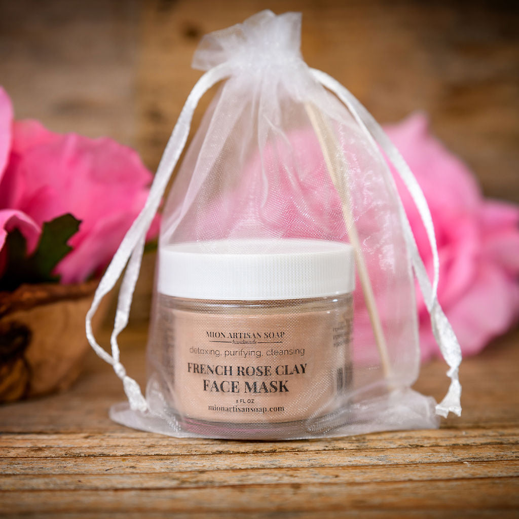 French Rose Clay Face Mask | Tone, Clear, and Detox – MION Artisan Soap Co.